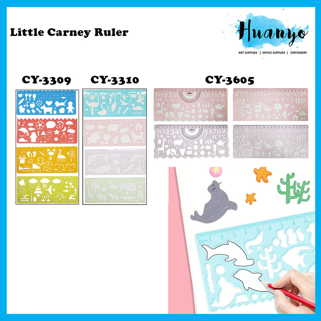 Little Carney Alphabet Lettering Animal Shape Stencil Ruler Set ...