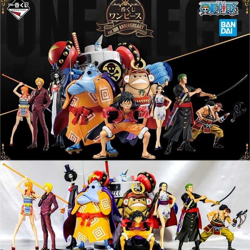 Original Bandai One Piece Luffy Zoro Sanji Robin Nami Anime Figure ...