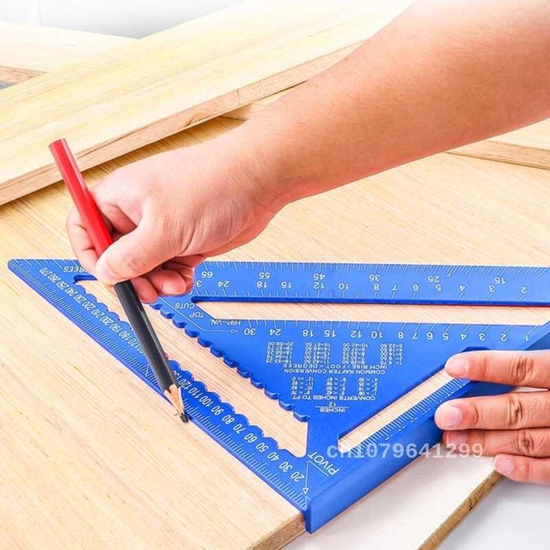 Triangular Measuring Ruler ng Aluminum Alloy 12 inches Metric Angle ...