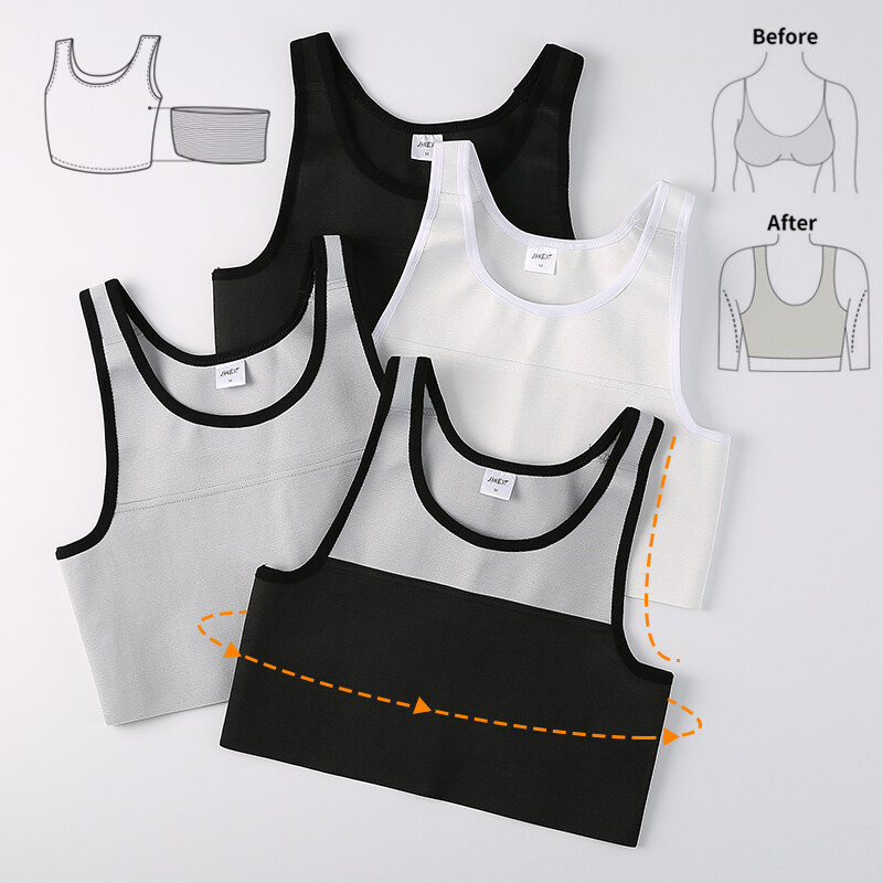 JANEST Chest Binder Half Binder Chest Supporter Super Flat Slim Tomboy ...