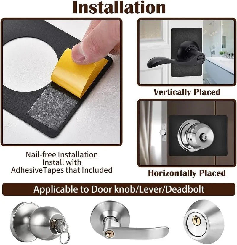 2Pcs Stainless Steel Ball Lock Patches - Door Lock Fixing Plate ...