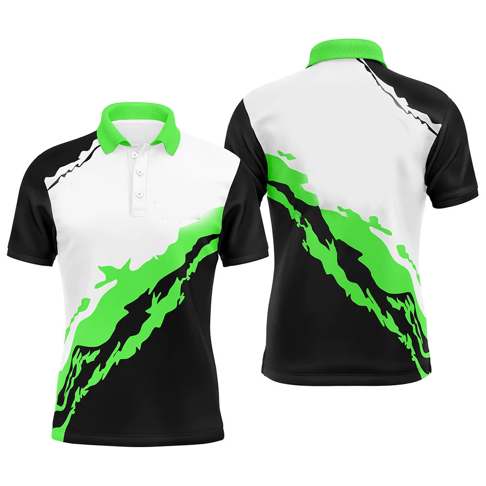 Green Black Mens Golf Polo t Shirts uniform Full sub polo t shirt ...