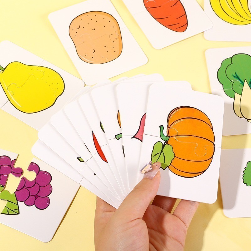 32Pcs Toddler Matching Card - Early Montessori Education Puzzle Toy ...