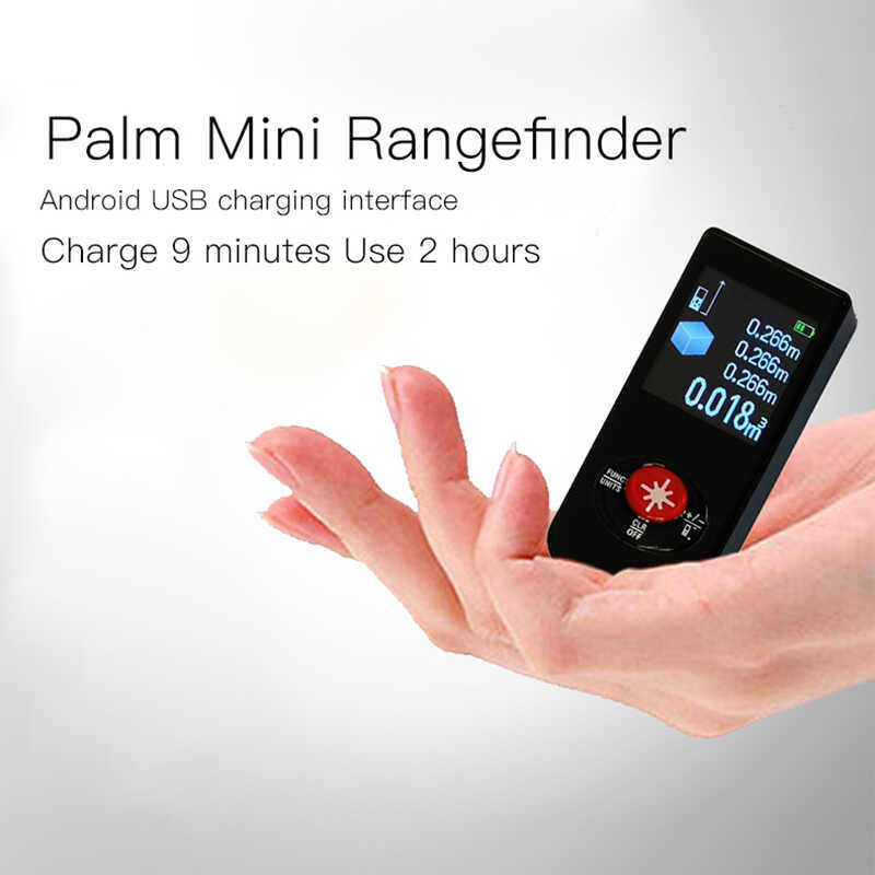 Micro small infrared electronic ruler High-precision USB charging meter ...