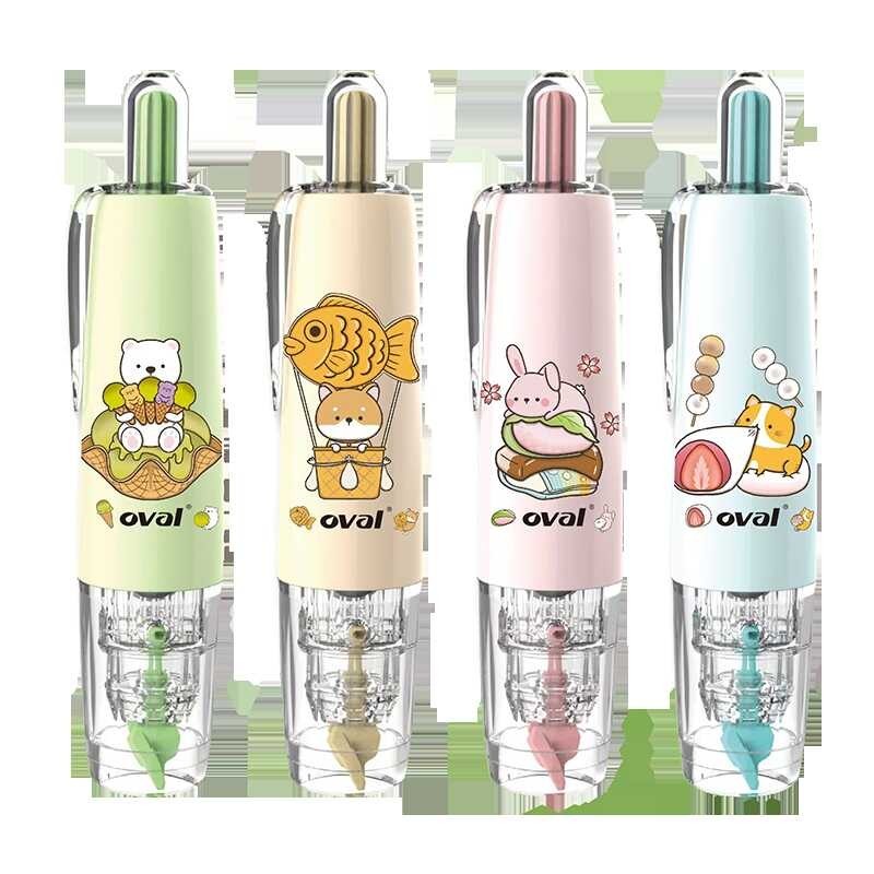 Oval Kawaii Correction Tape Set na may Refill 5MMx6M Cute White Out ...