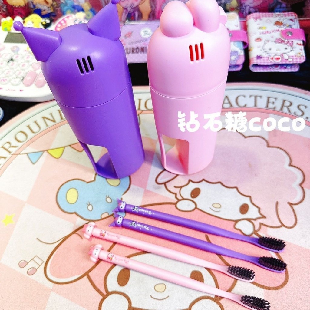 Sanrio Hello Kitty Kuromi My Melody Travel Toothbrush Portable Set ...