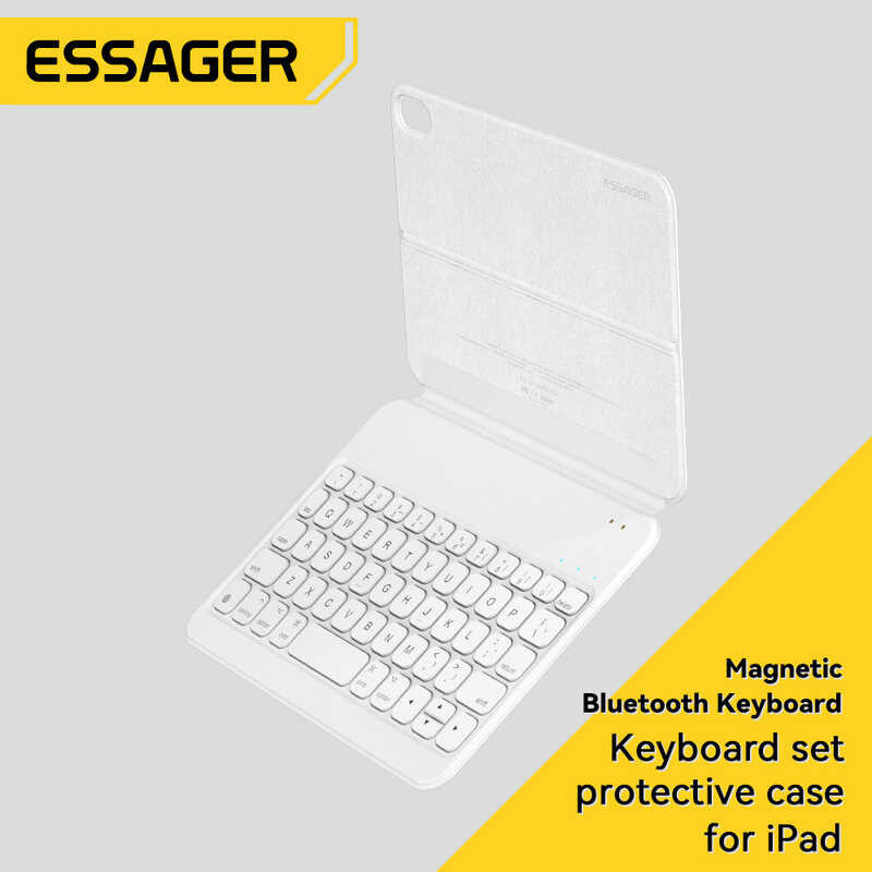 & Essager Mini Bluetooth Keyboard 8.3Inch Portable Leather Sheath ...