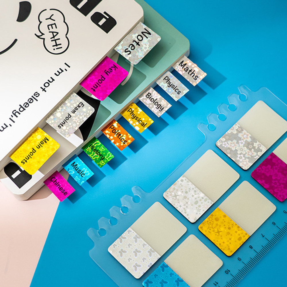 120/200 Sheets Shining Indicator Index Stickers Classified Label ...