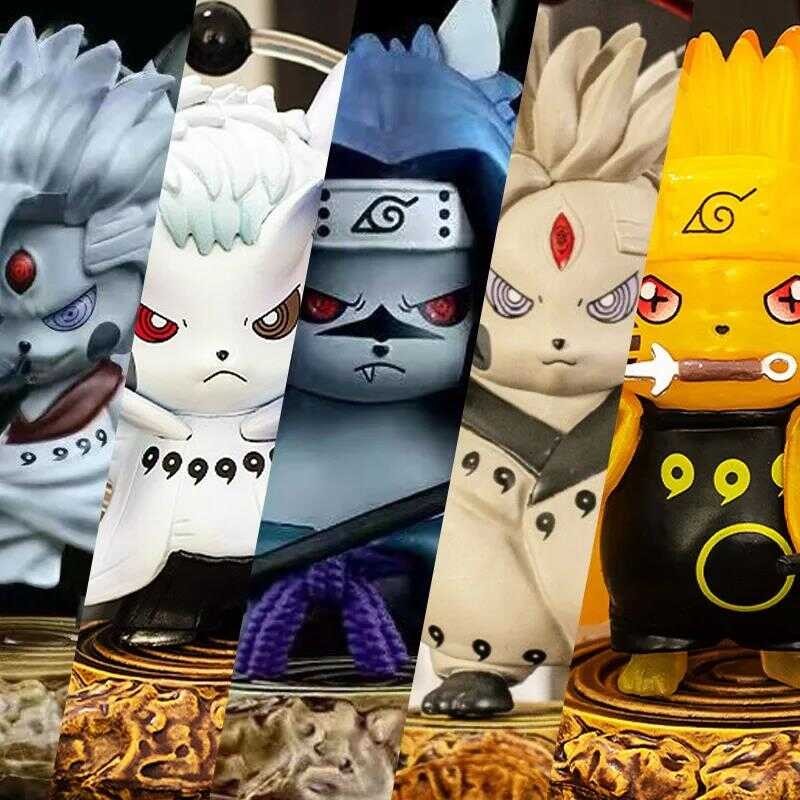 10cm Anime Pikachu Style Naruto Madara Uchiha Sasuke Obito Uzumaki ...