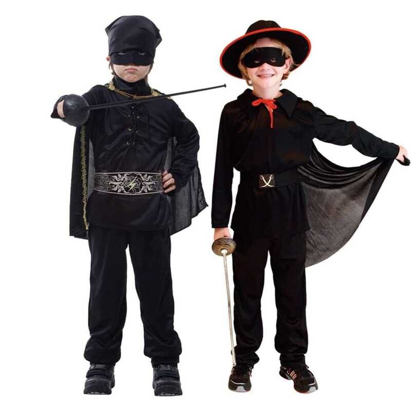 LY Movie Character ZORRO Cosplay Costume Kids Halloween Role Play ...