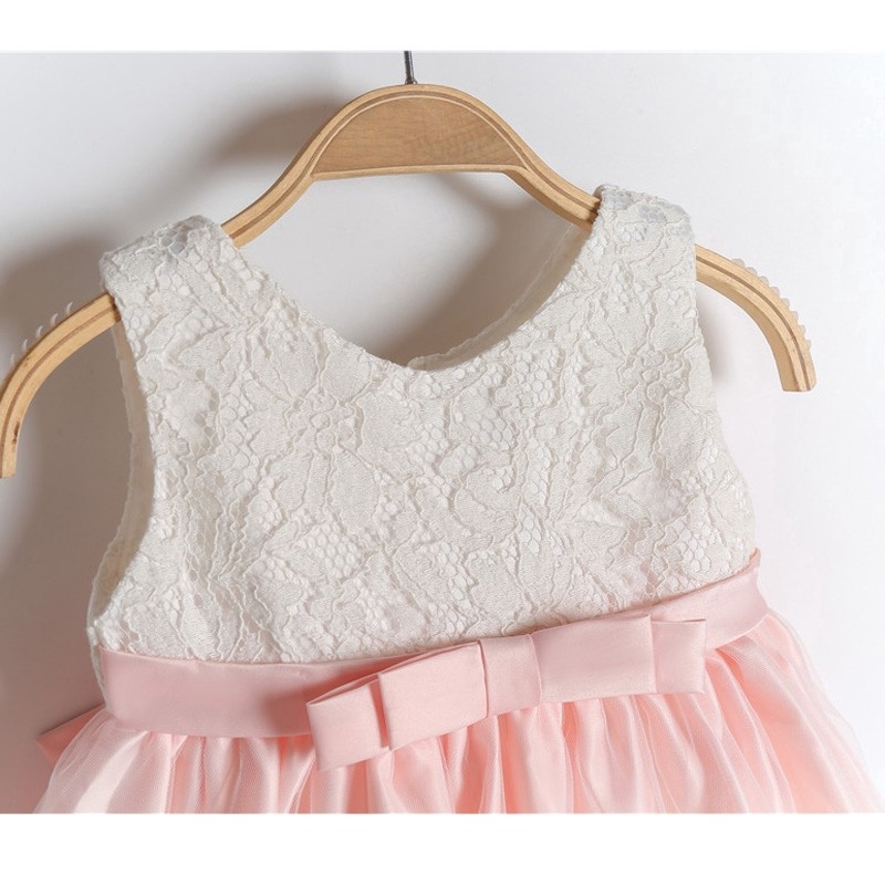 White Christening Dress for Baby Girl 1 Year Old Infant Baby Lace Dress Big Bow White Baptism ...