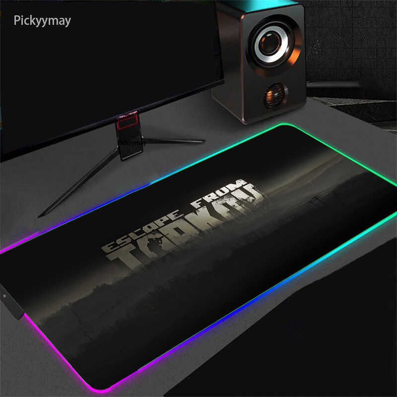 Gaming Mouse Pad LED Light Computer Mousepad RGB Escape From Tarkov ...