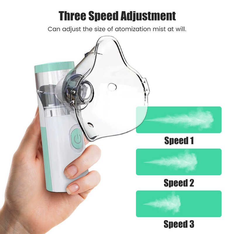 LY ♛ Nebulizer Asthma Inhaler Handhe Inhalator Mini Silent Steam Nasal ...