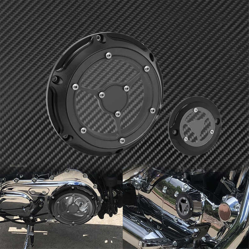 Motorcycle CNC 6 Holes Derby Timer Cover Aluminum Para Sa Harley ...