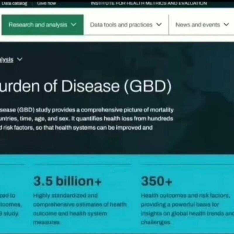 The new course+code can be a direct photo of the GBD database (disease ...