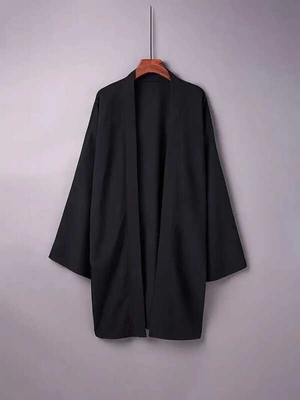 LY Men Long Japanese Kimono Cardigan Shirt Summer Yukata Haori Uni ...