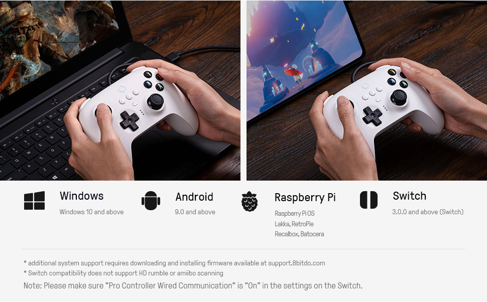 8BitDo Ultimate Wired Controller, USB Wired Controller for PC Windows ...