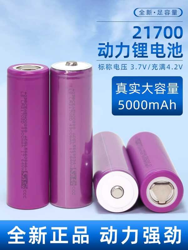 Lithium Lishen 21700 Battery 5000Mah Large Capacity Power Cell ...