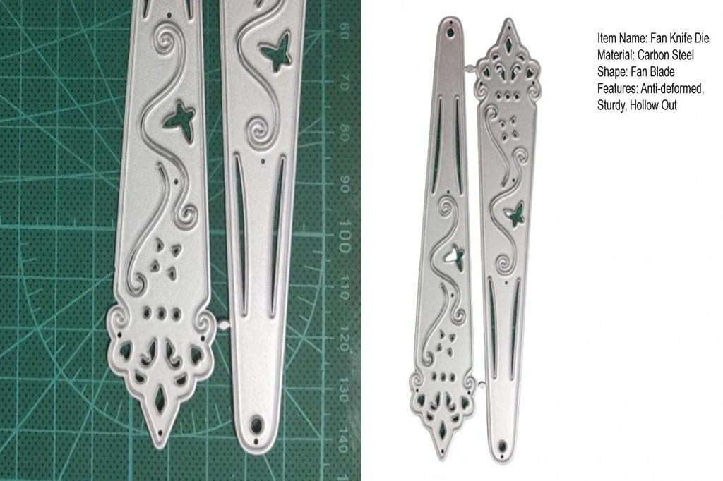 PANDU Fan Knife Die Hollow Out Easy to Use Reusable Scrapbooking Punch ...
