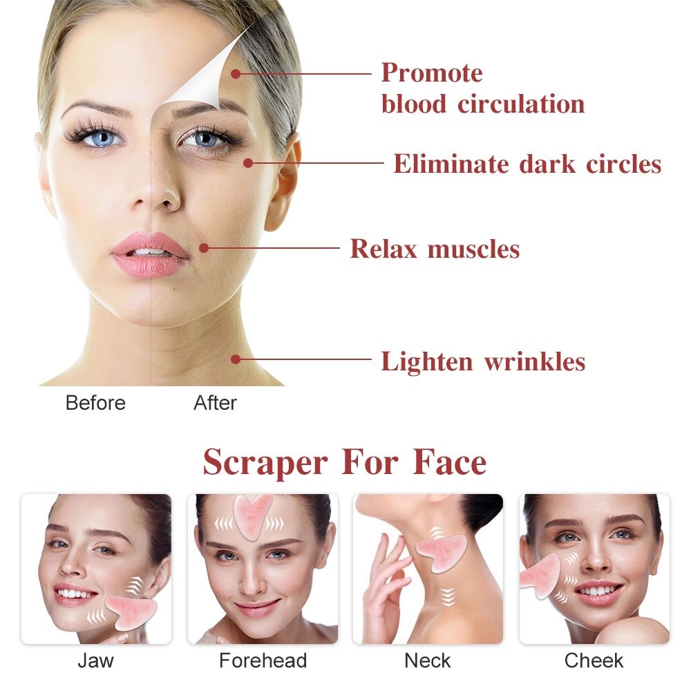 SALORIE Stainless Steel Gua sha Scraping Massage Face Massager ...