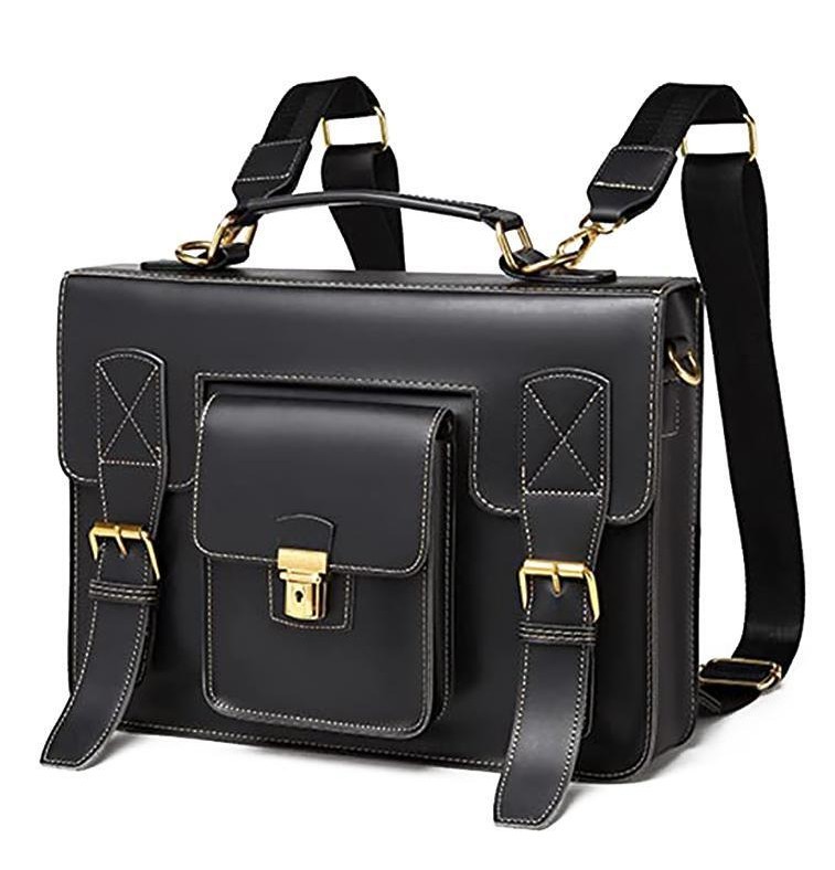 Travel Genuine Leather Backpack Office Mens Business Laptop Bag ...