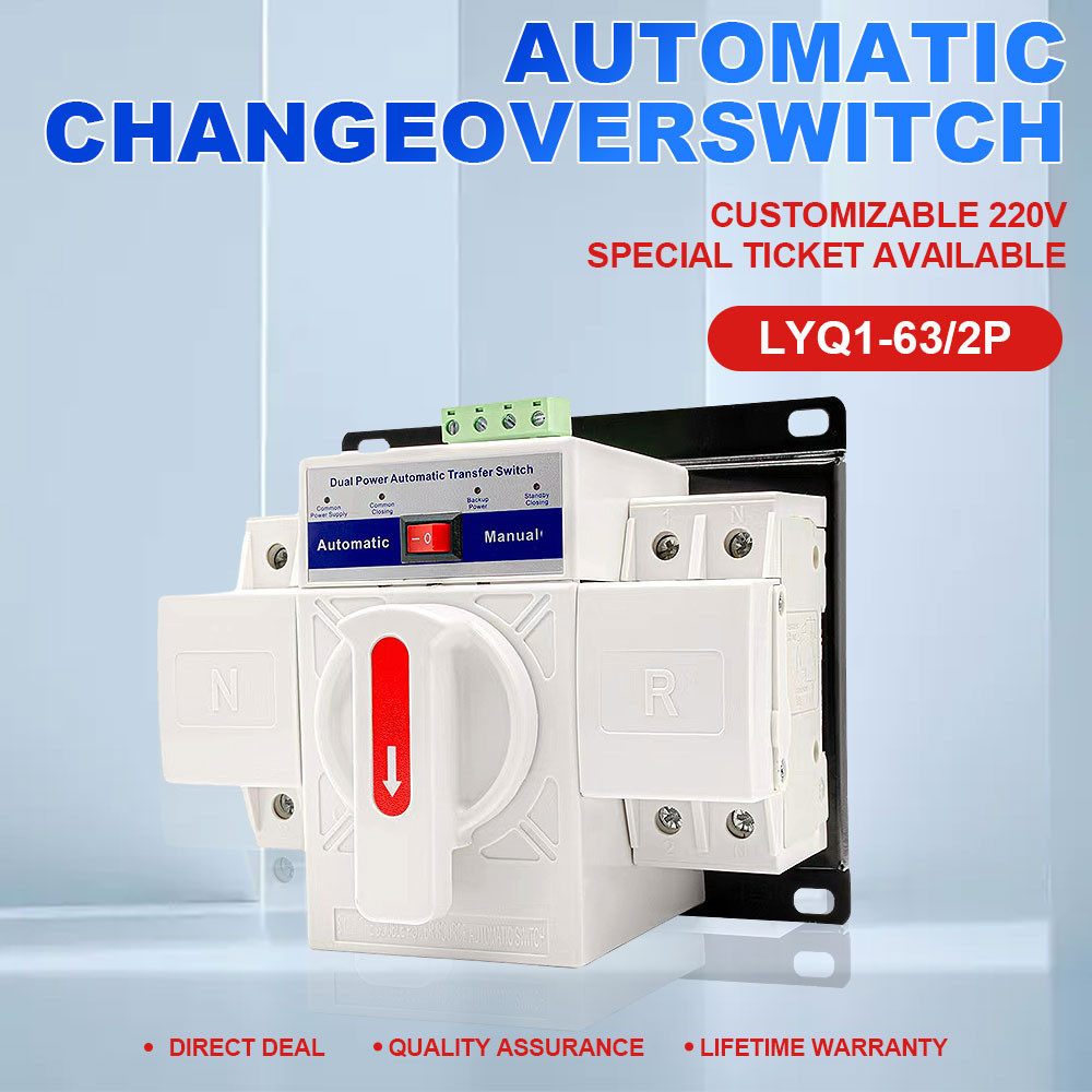 ATS LYQ1-63/2P 230V Micro Circuit Breaker Dual Power Automatic transfer ...