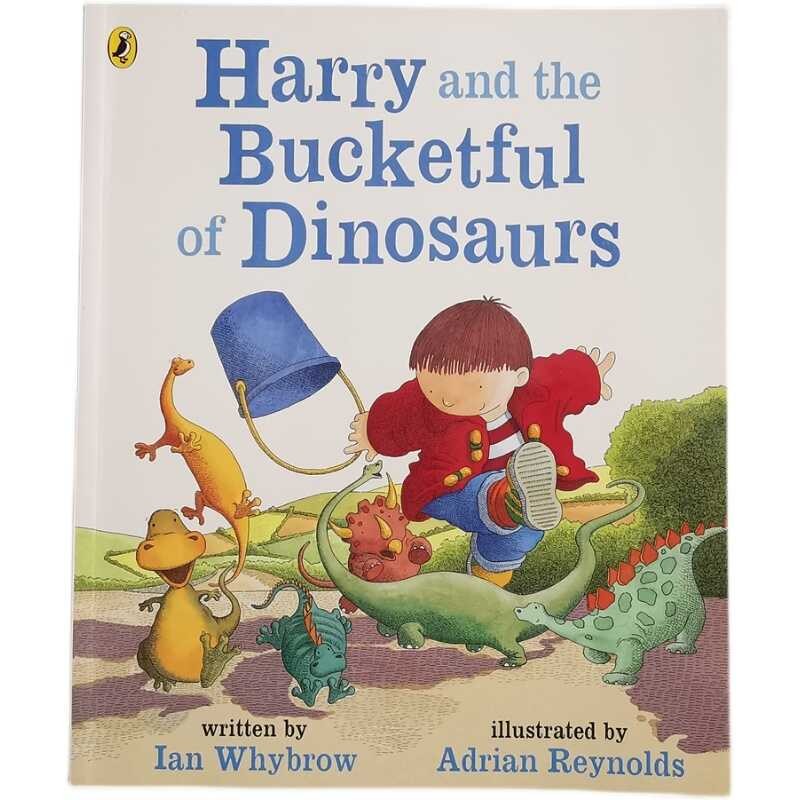 Orihinal Ingles na libro ng larawan Harry at ang Bucketful of Dinosaurs ...