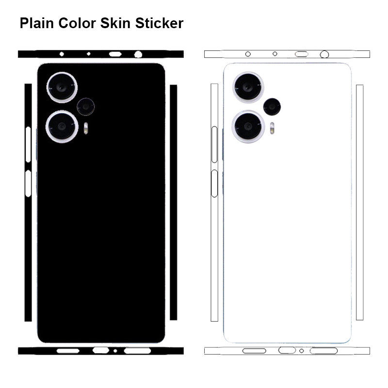 Plain Color Skin for Xiaomi POCO F5 X6 X7 F6 F7 Pro Ultra Back Screen ...