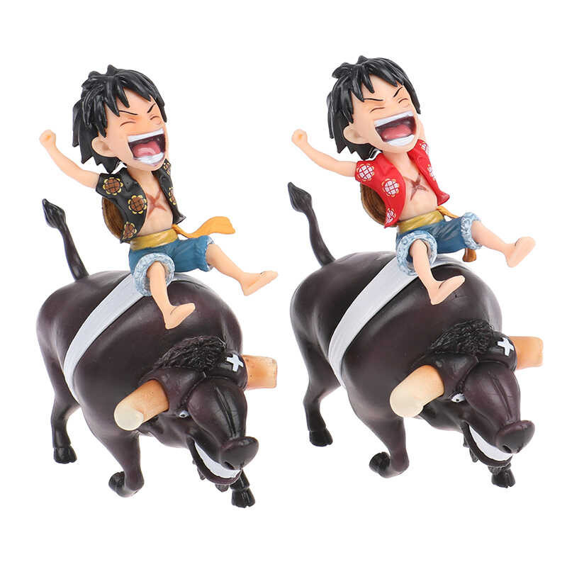 Anime One Piece Monkey D Luffy Riding A Bull GK Statue Figure PVC ...