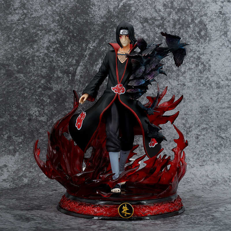 29 Cm Anime Naruto GK Uchiha Itachi Figure Akatsuki Scene Statue PVC ...