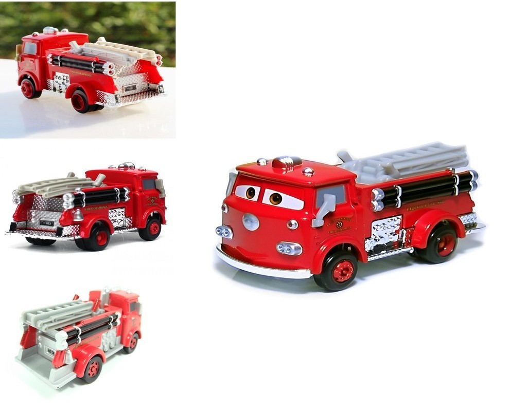 Made Disney Alloy Cars Red Fire Truck Collectors Will Appreciate ...