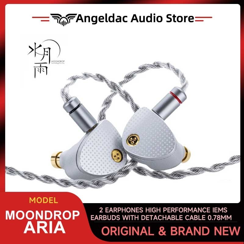 MOONDROP ARIA 2 Earphones High Performance IEMs Earbuds with Detachable Cable 0.78mm 2pin 3.5/4 ...