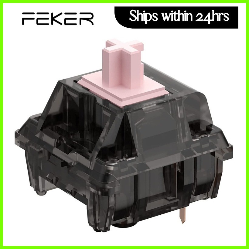 Feker Yellow Pink Switch Cherry MX Mechanical Keyboard Linear Green ...