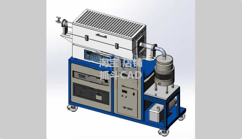 High vacuum tube furnace drawings, 3D models, CAD equipment, SW design ...