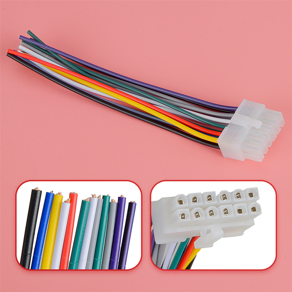 12-Pin Power Wire Harness Plug Cable Fit For Car CD Audio Stereo Radio ...