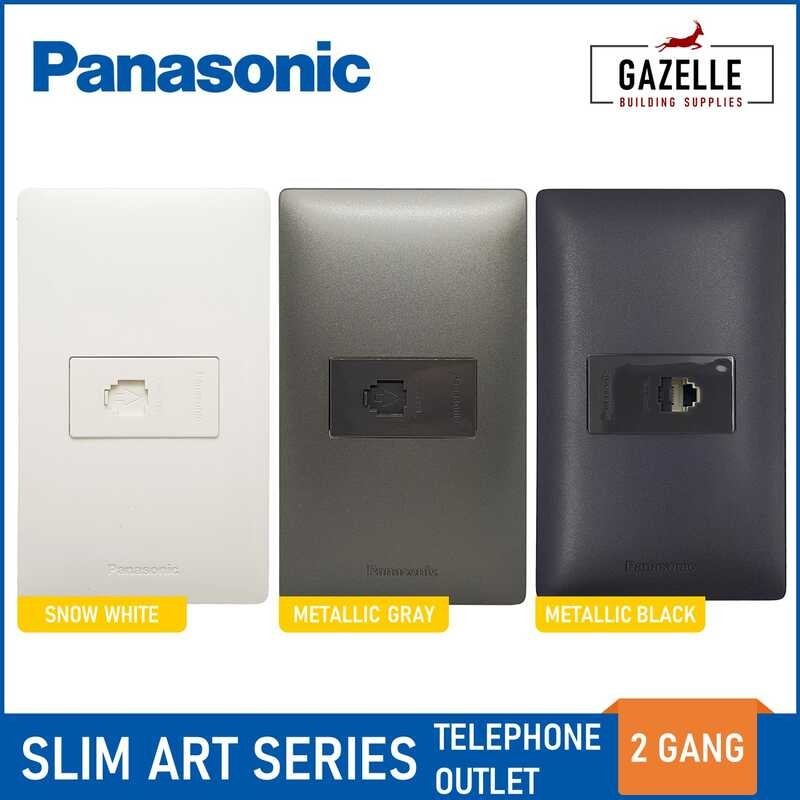 Panasonic Slim Art Telephone Outlet - 1 Gang (Snow White / Metallic ...