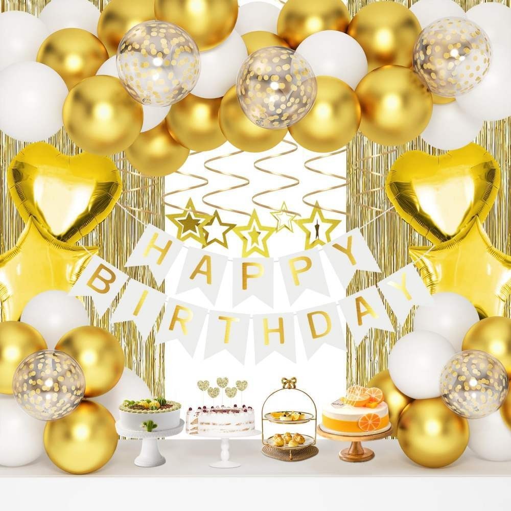 Confetti Balloon Arch Decoration Set Happy Birthday Party Backdrop Kit ...