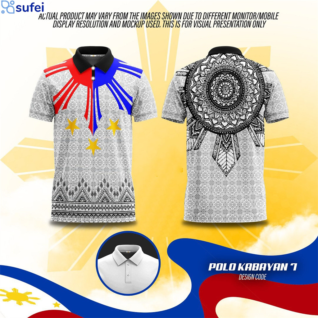 Philippine patriotic concept polo shirt, high quality, fully sublimated ...