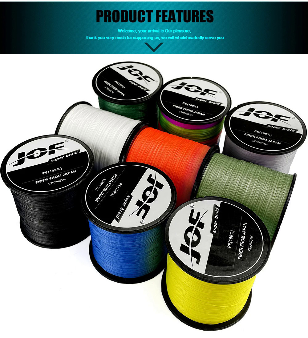 JOF 8 Strands 300M PE Braided Fishing Line Freshwater/Saltwater Fishing ...