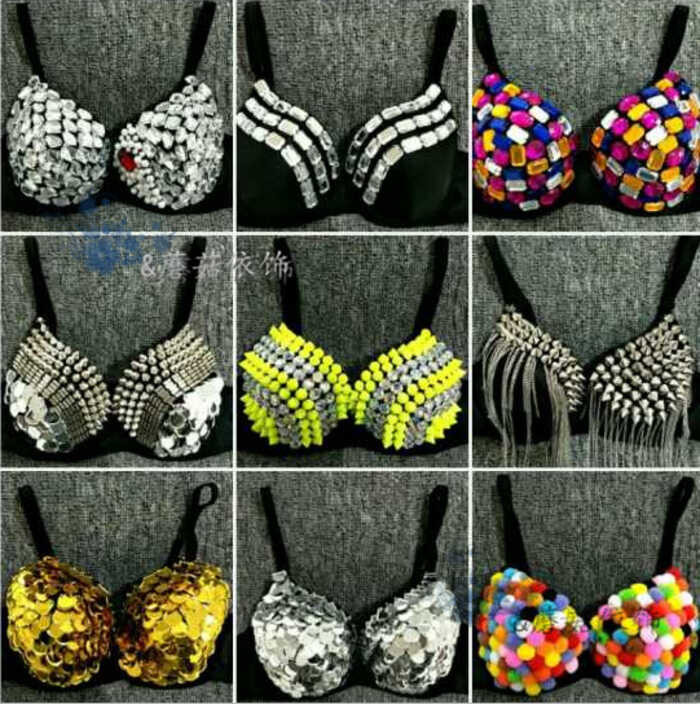 Nightclub female singer performance bra stage outfit DS performance ...