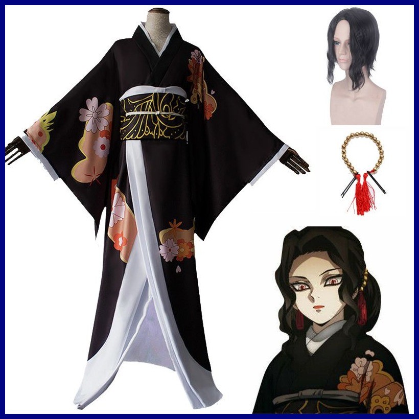 No Demon Slayer:Kimetsu Yaiba Kibutsuji Muzan Cosplay Costume Kimono ...