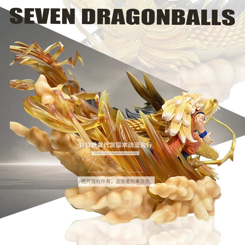 Dragon Ball High Quality Super Saiyan LSGK Super Three Goku Dragon Fist ...