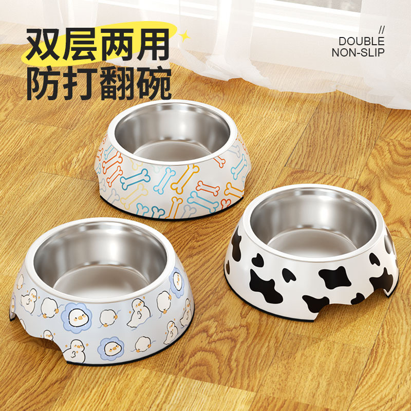 COD Metamine Bowl Stainless Steel Dog Rice Bowl Special Dog Food ...