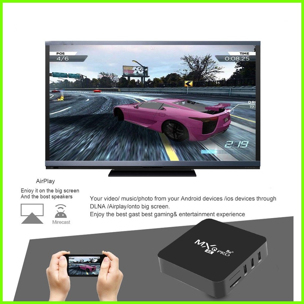♥ ⏍ mxq pro tv box 4k 5g 4gb 64gb wifi box for non smart tv android ...