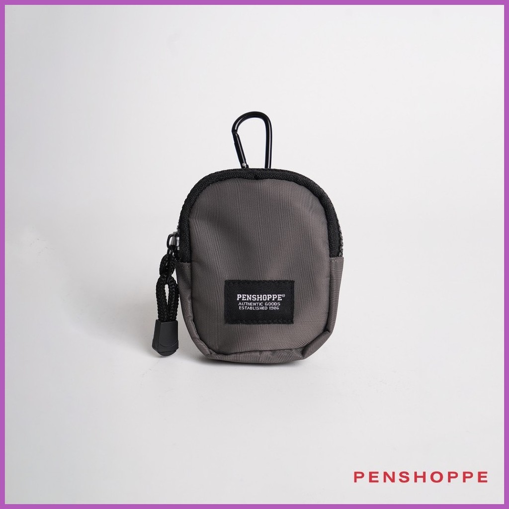 Penshoppe Backpack Coin Purse With Woven Label For Men (Black, Dark ...