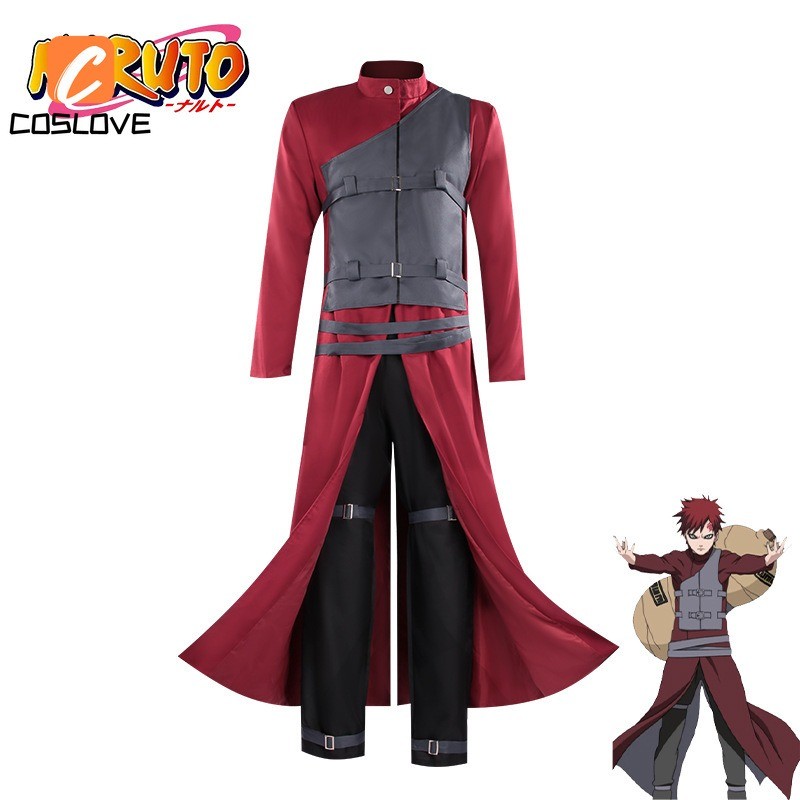 Anime NARUTO Gaara Cosplay Clothing Full Set Costume Suit For Man ...