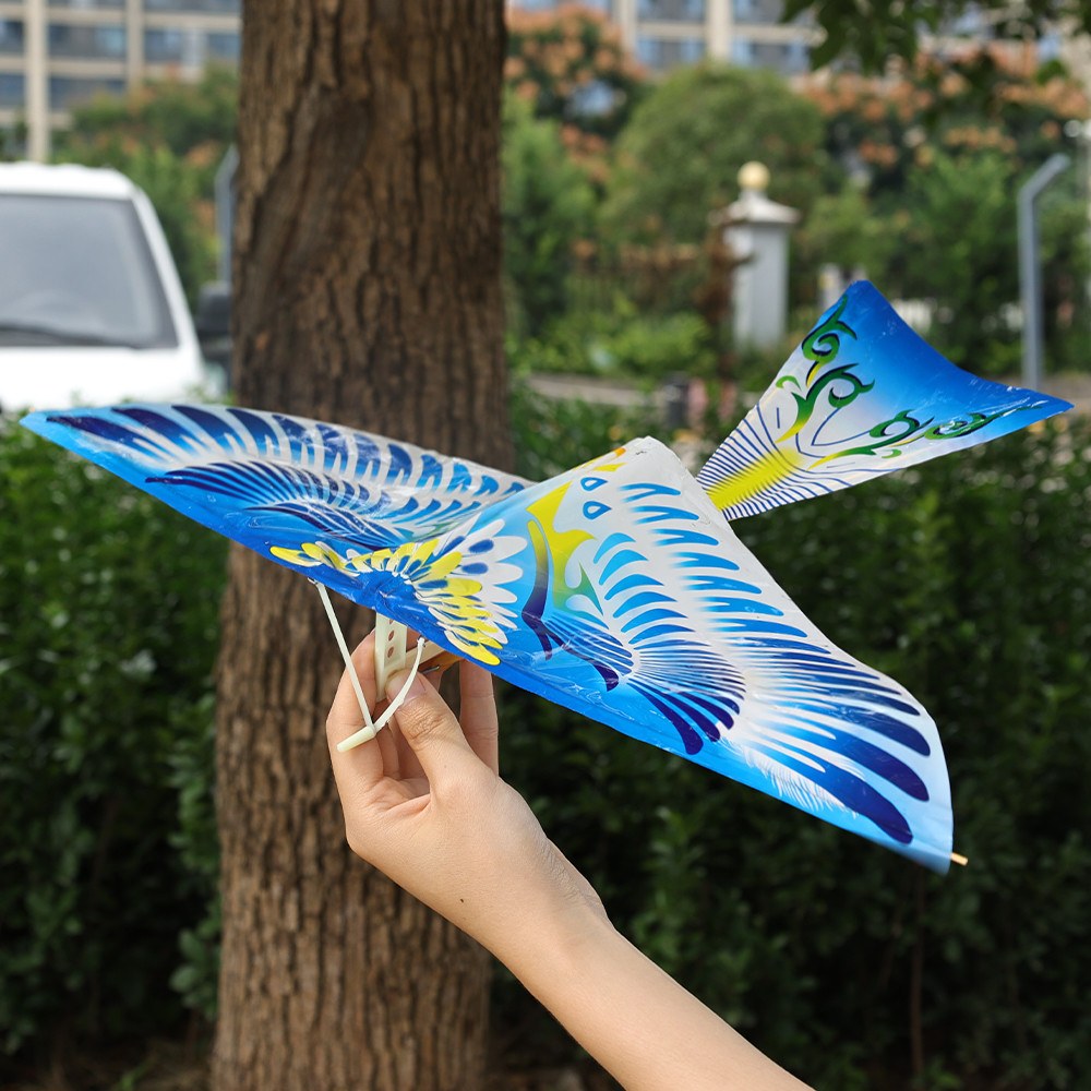 Handmade Assembled Elastic Kite Bird Model Fun DIY Rubber Band Bionic ...