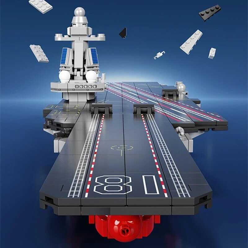 Fujian Creative Frigate Aircraft Carrier Building Blocks Military ...