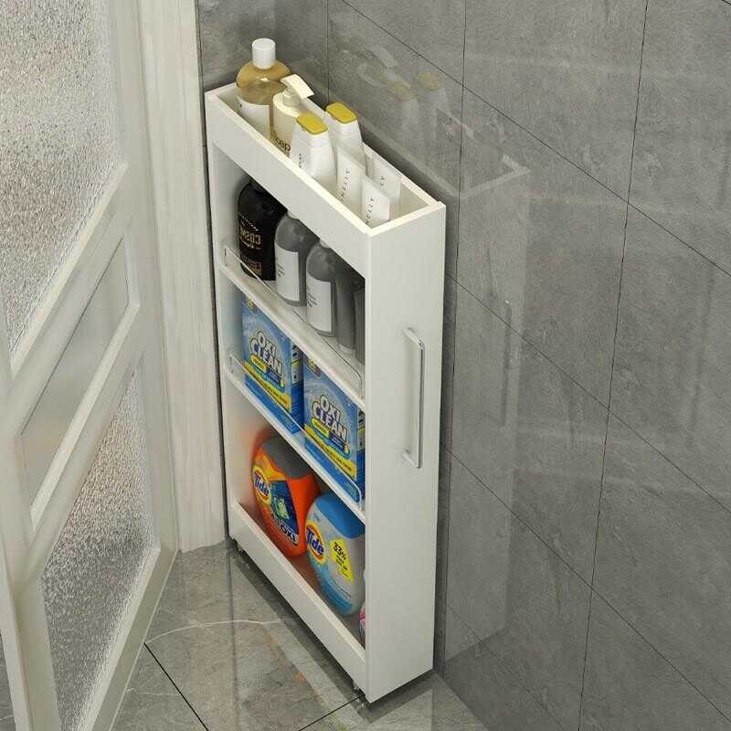 13cm Kitchen Push Pull Gap Storage Rack Floor Concealed Gap Cart ...
