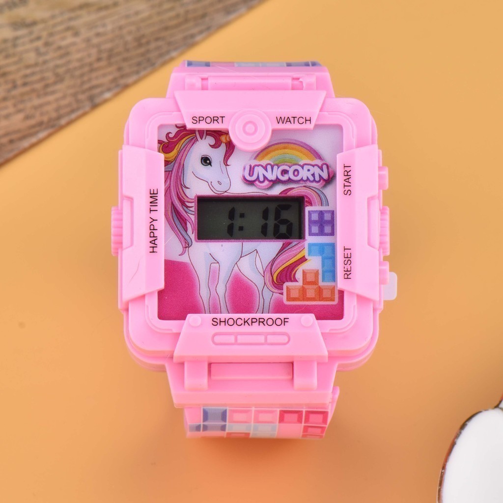 Kegllect Children's Digital Watch with 26 Game Cartoon Kids Led Toy ...